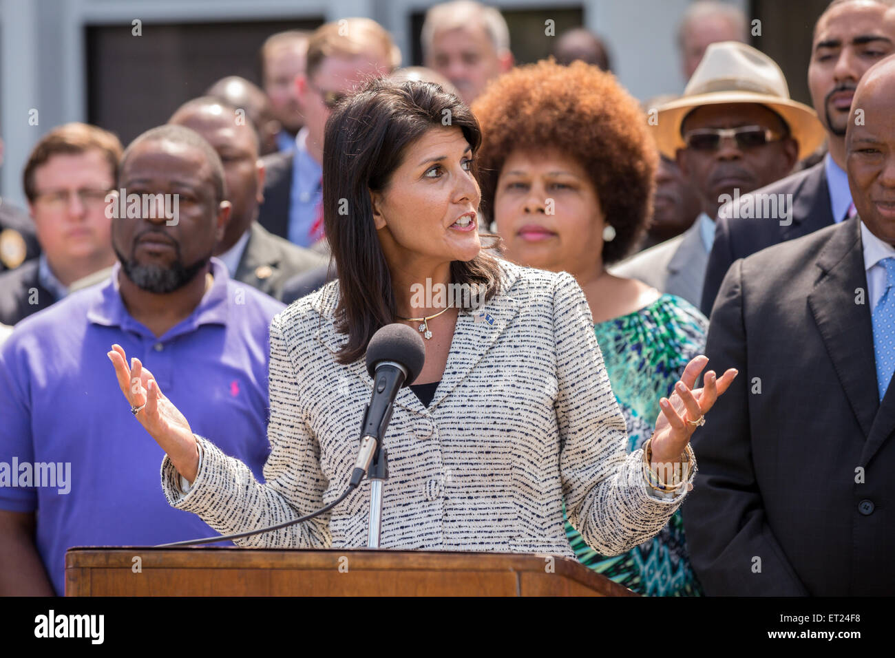 South Carolina Governor Nikki Haley joined by local politicians and the ...