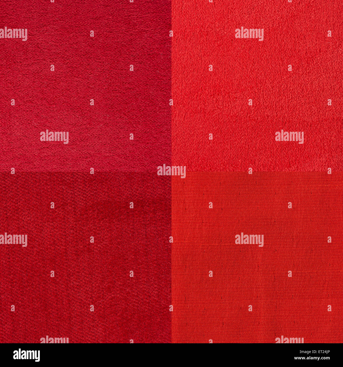 Set of red fabric samples, texture background Stock Photo - Alamy