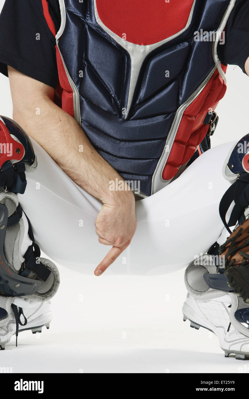 Baseball catcher sign hi-res stock photography and images - Alamy