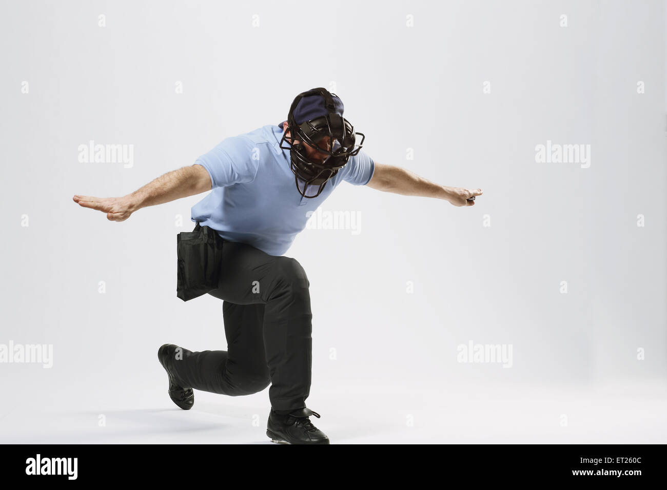 Baseball chief referee against white background Stock Photo - Alamy