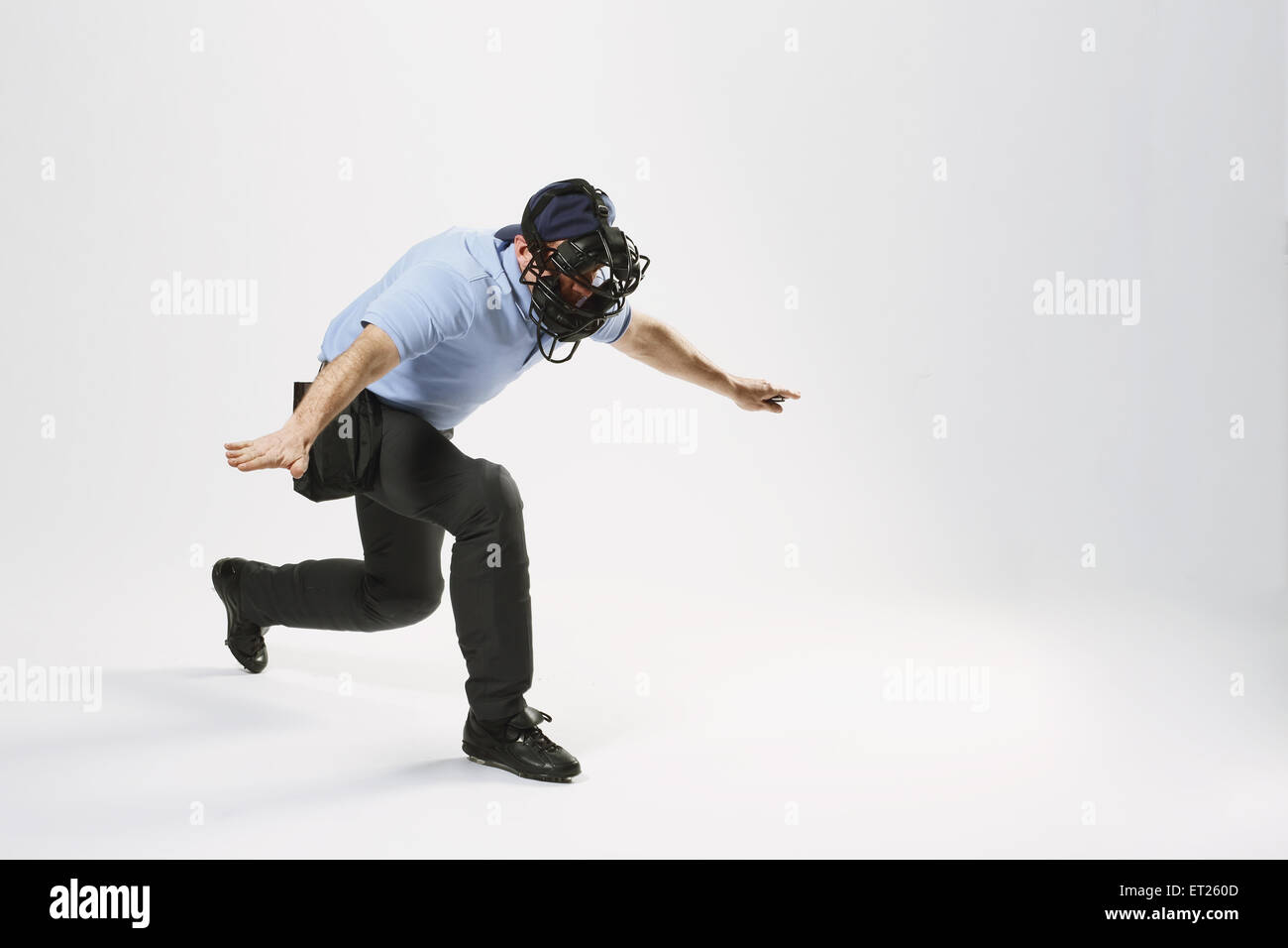 Baseball chief referee against white background Stock Photo - Alamy