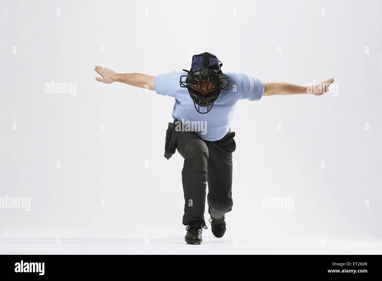 Baseball chief referee against white background Stock Photo - Alamy
