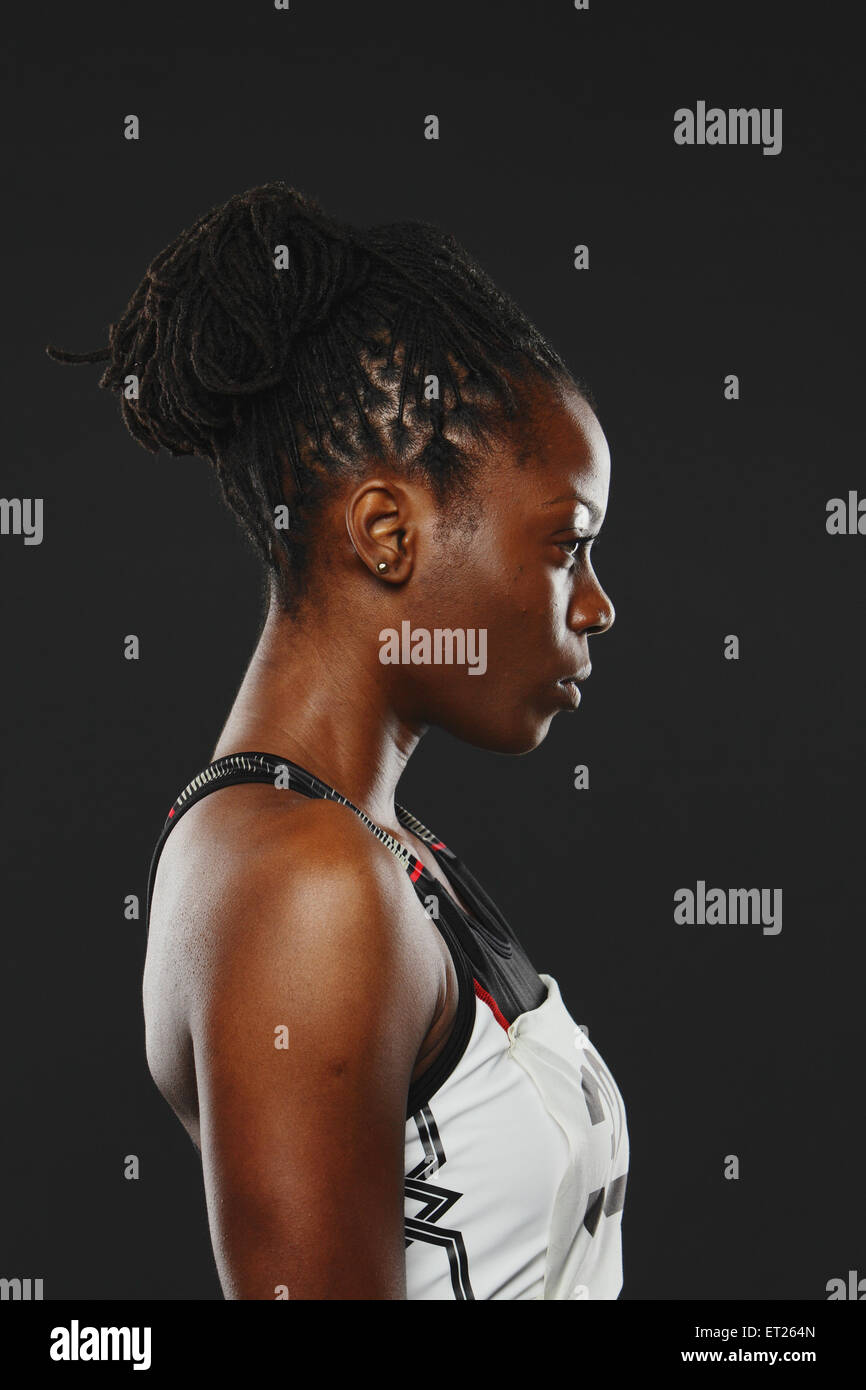 Female Athlete, Focused Stock Photo - Alamy