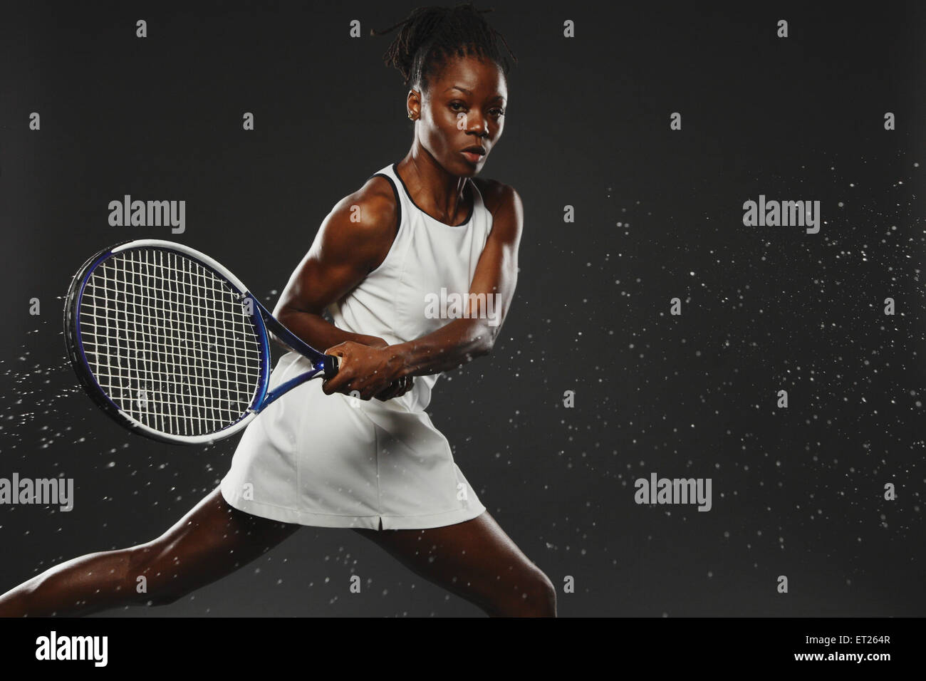 African american female tennis racket hi-res stock photography and ...
