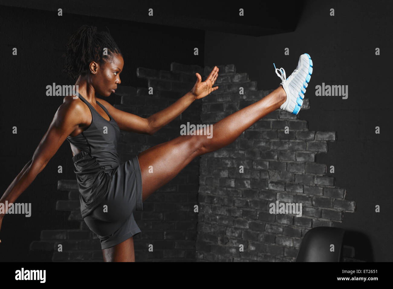 African Woman Working Out Stock Photo - Alamy