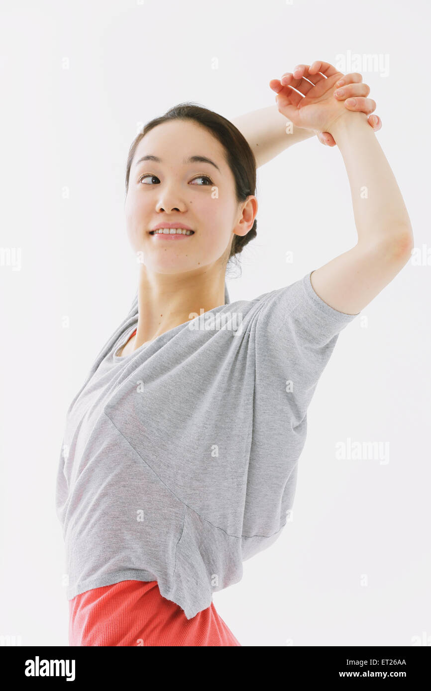 Japanese woman training Stock Photo - Alamy