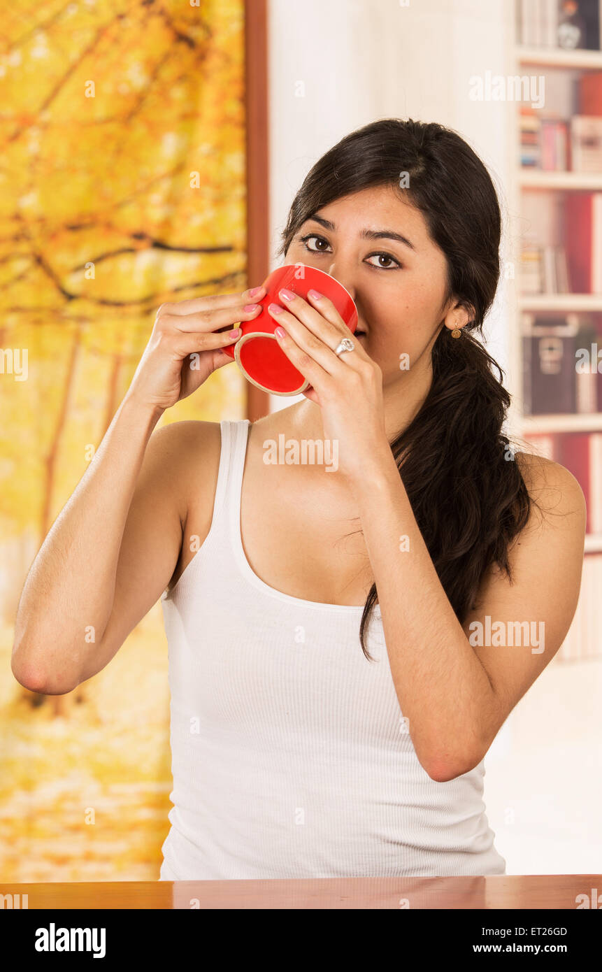 Early morning model coffee Stock Photo - Alamy