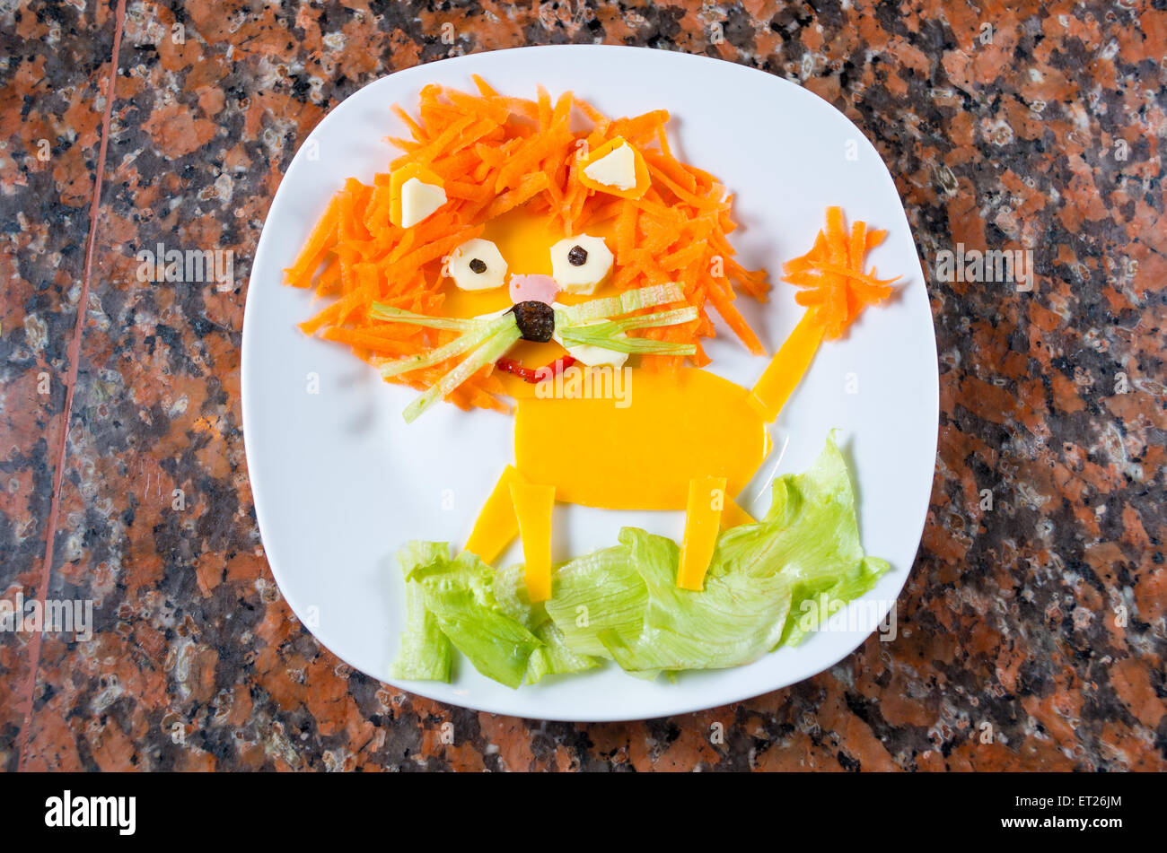 Lion food art Stock Photo - Alamy