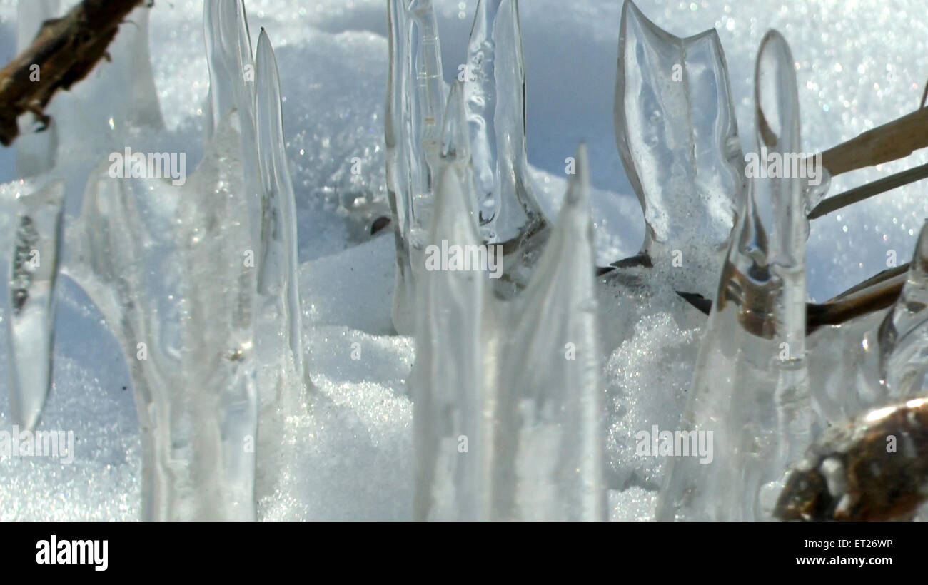 ice shapes created by nature Stock Photo - Alamy