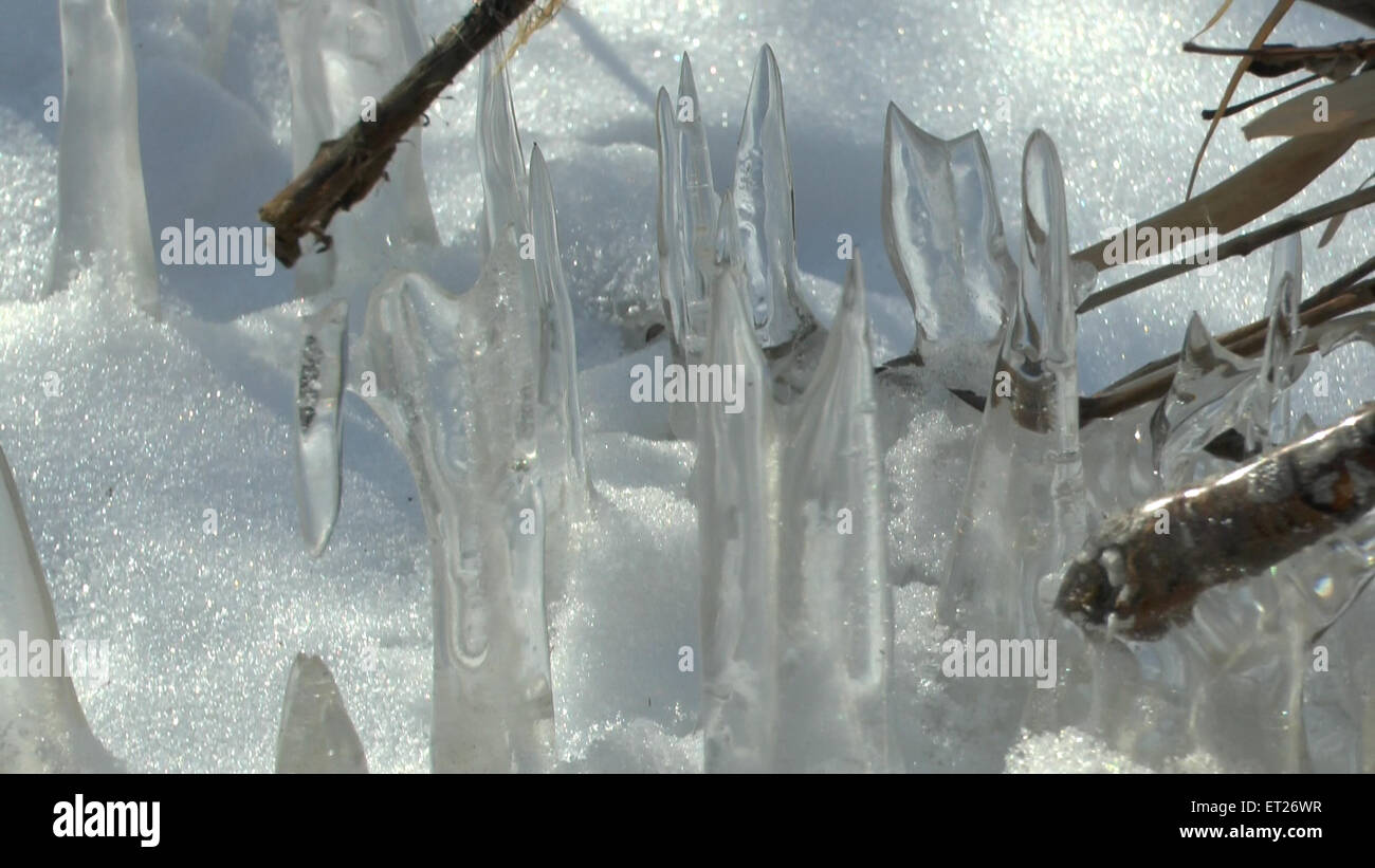 ice shapes created by nature Stock Photo - Alamy