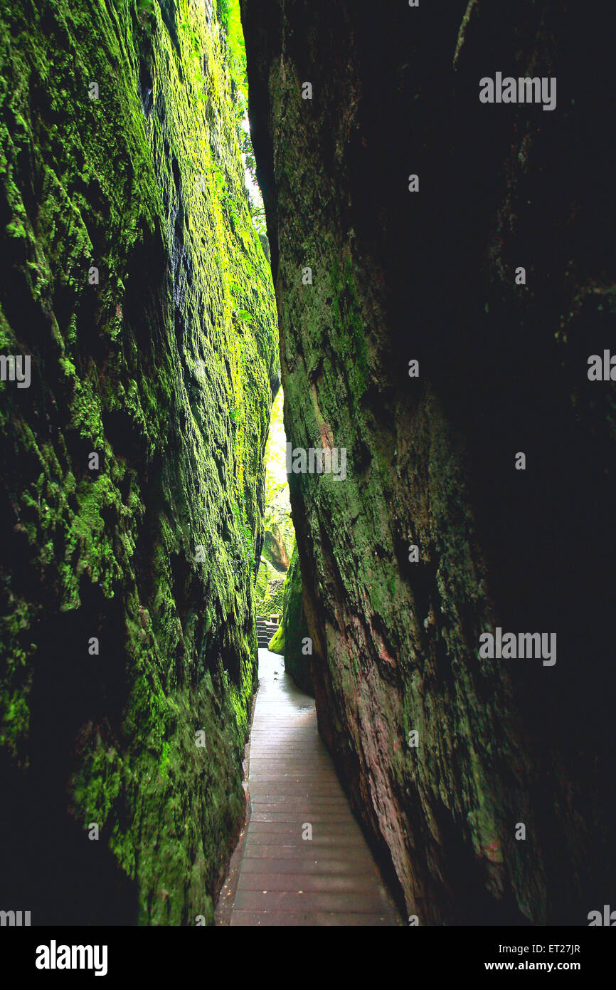 trail in a deep gorge Stock Photo - Alamy