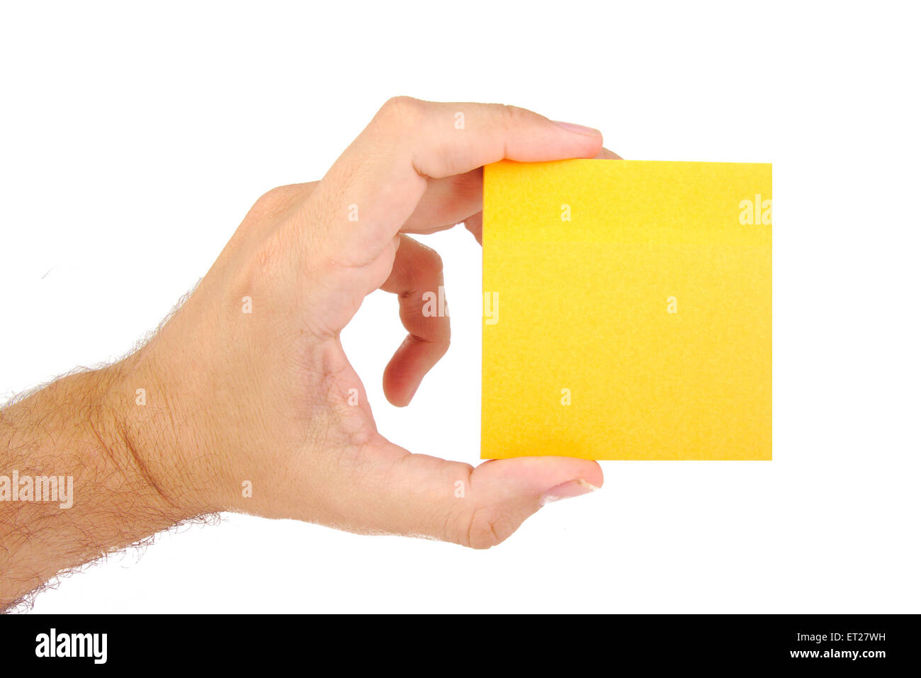 Woman writing on sticky paper hi-res stock photography and images - Alamy