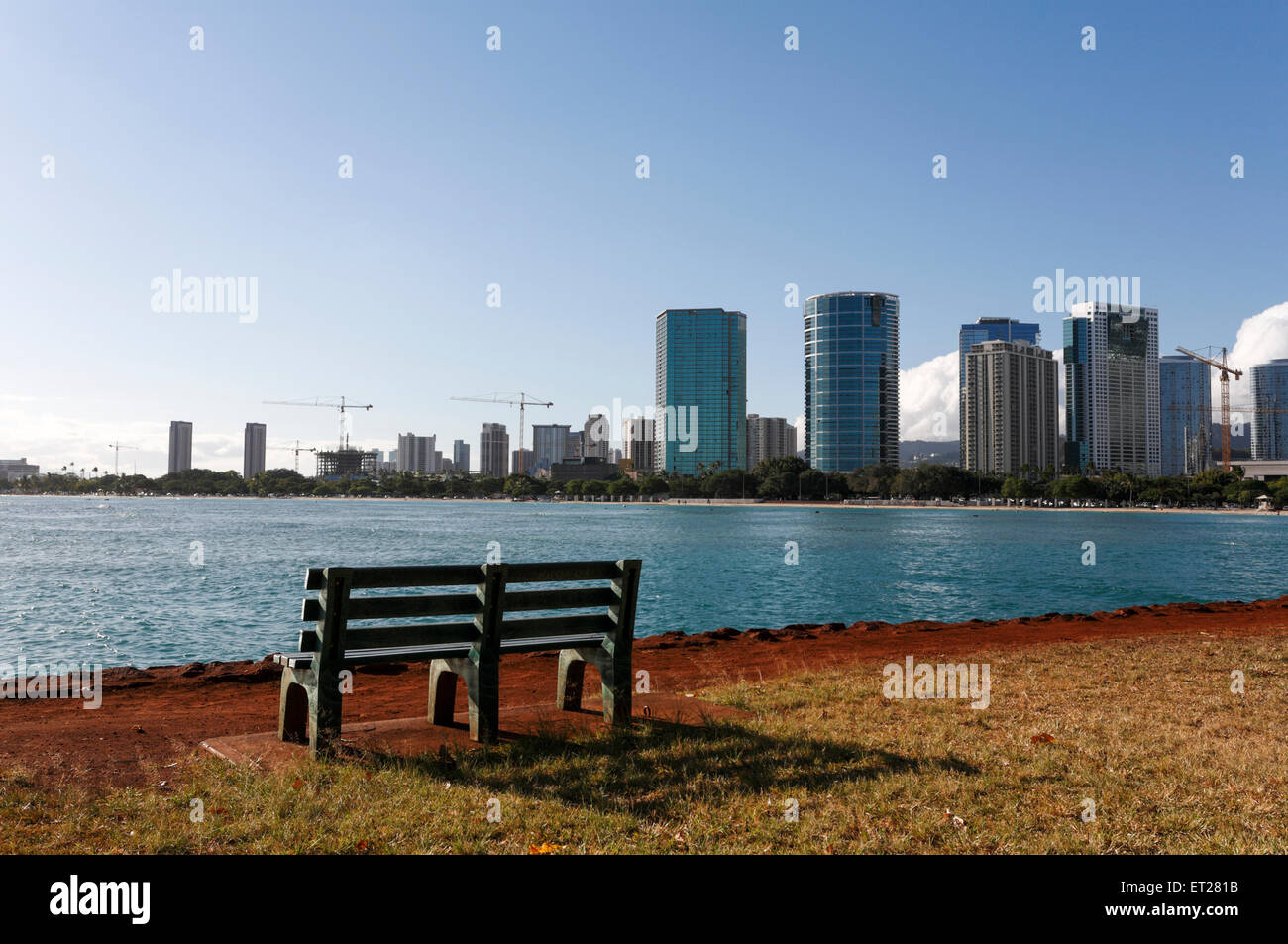 Honolulu, Hawaii. 4th June, 2015. High-rise buildings across Ala Moana ...
