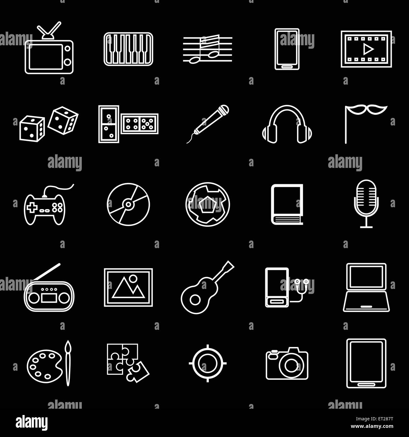 Entertainment Icons Vector