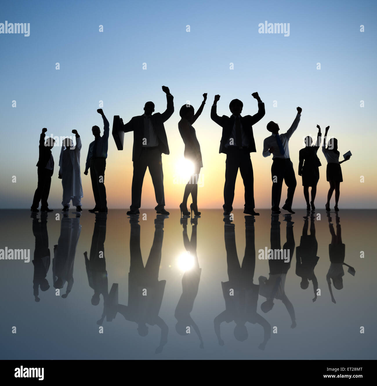 Group of Business People Celebrating Stock Photo - Alamy