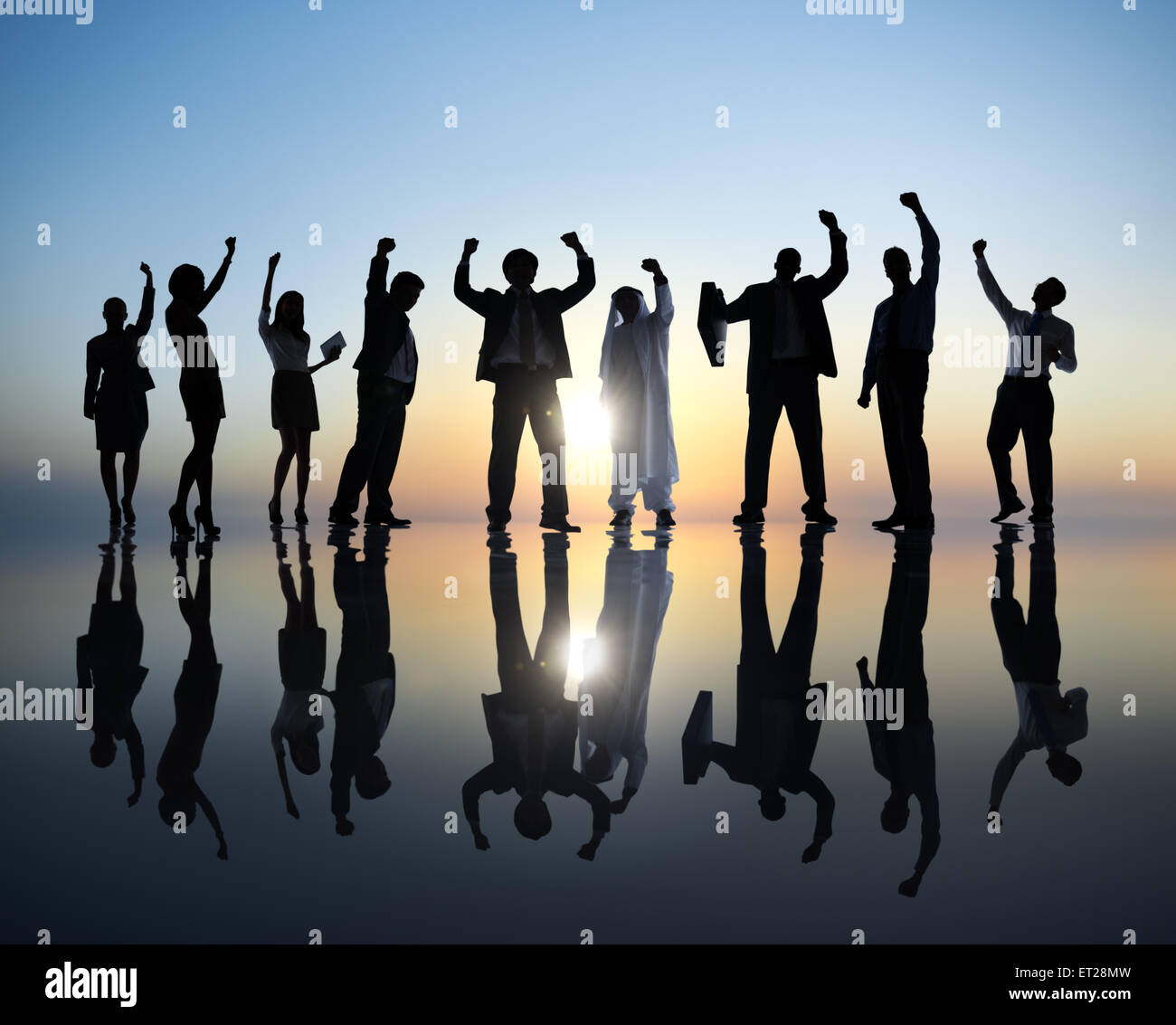 Group of Business People Celebrating Stock Photo - Alamy