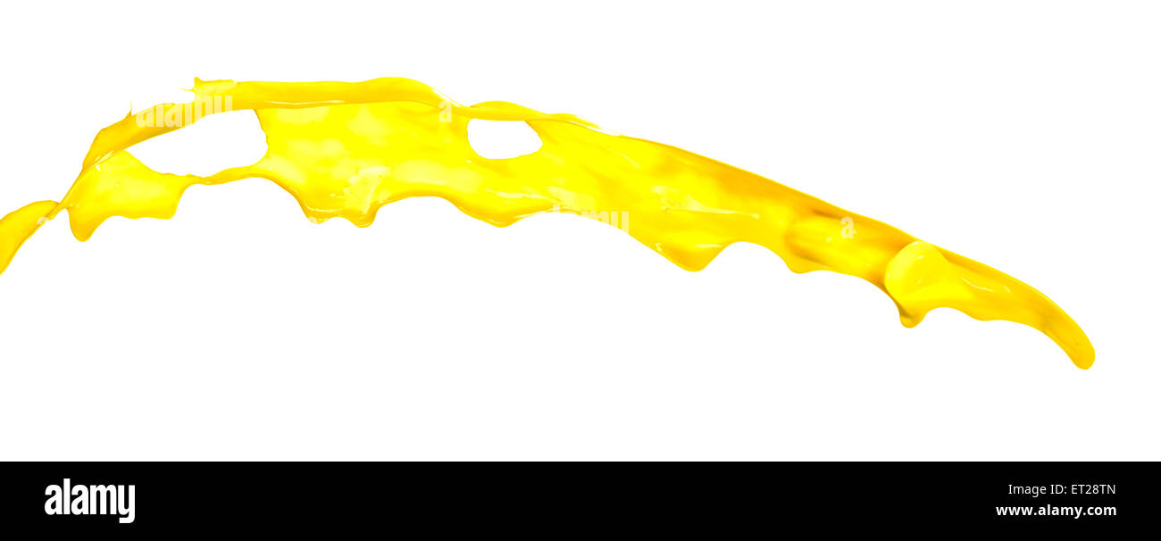 splendid yellow paint splash isolated on white background Stock Photo ... splendid yellow paint splash isolated on white background Stock Photo ...