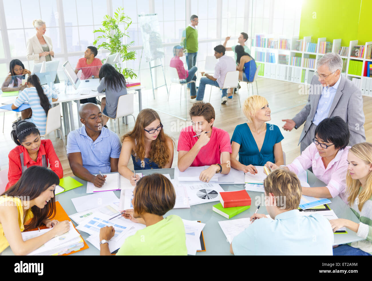 Group of Student in the Classroom Stock Photo - Alamy