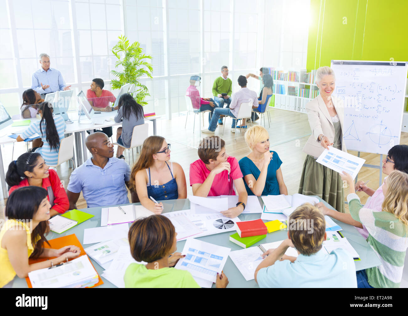 Group of Student in the Classroom Stock Photo - Alamy