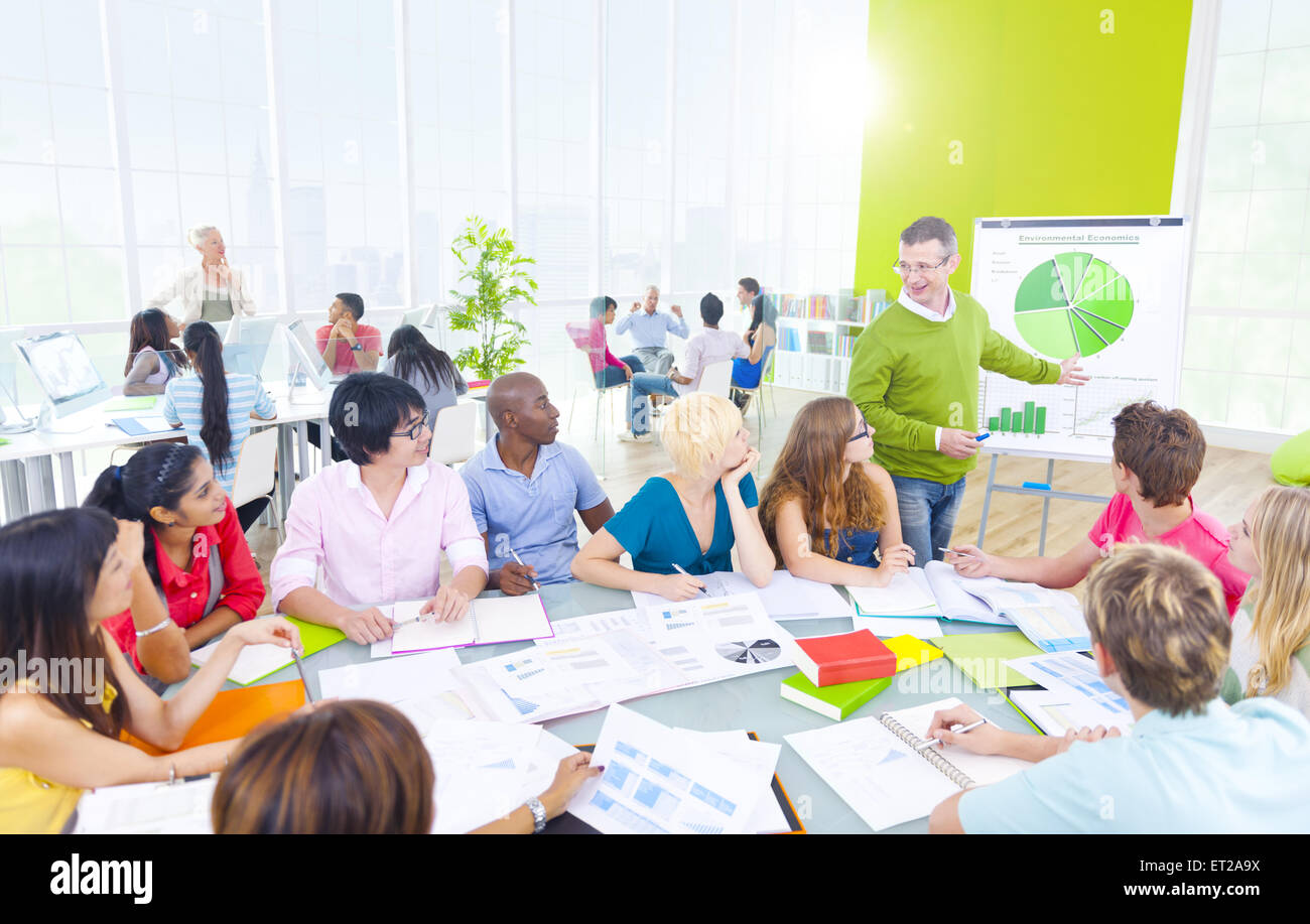 Group of Student in the Classroom Stock Photo - Alamy
