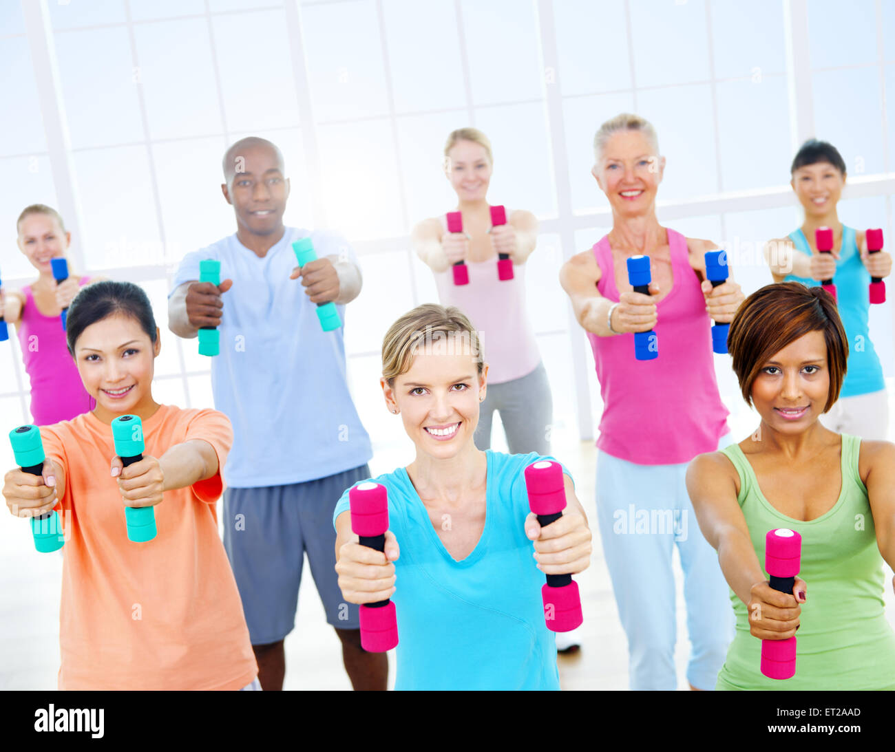Group of Healthy People in the Fitness Stock Photo - Alamy