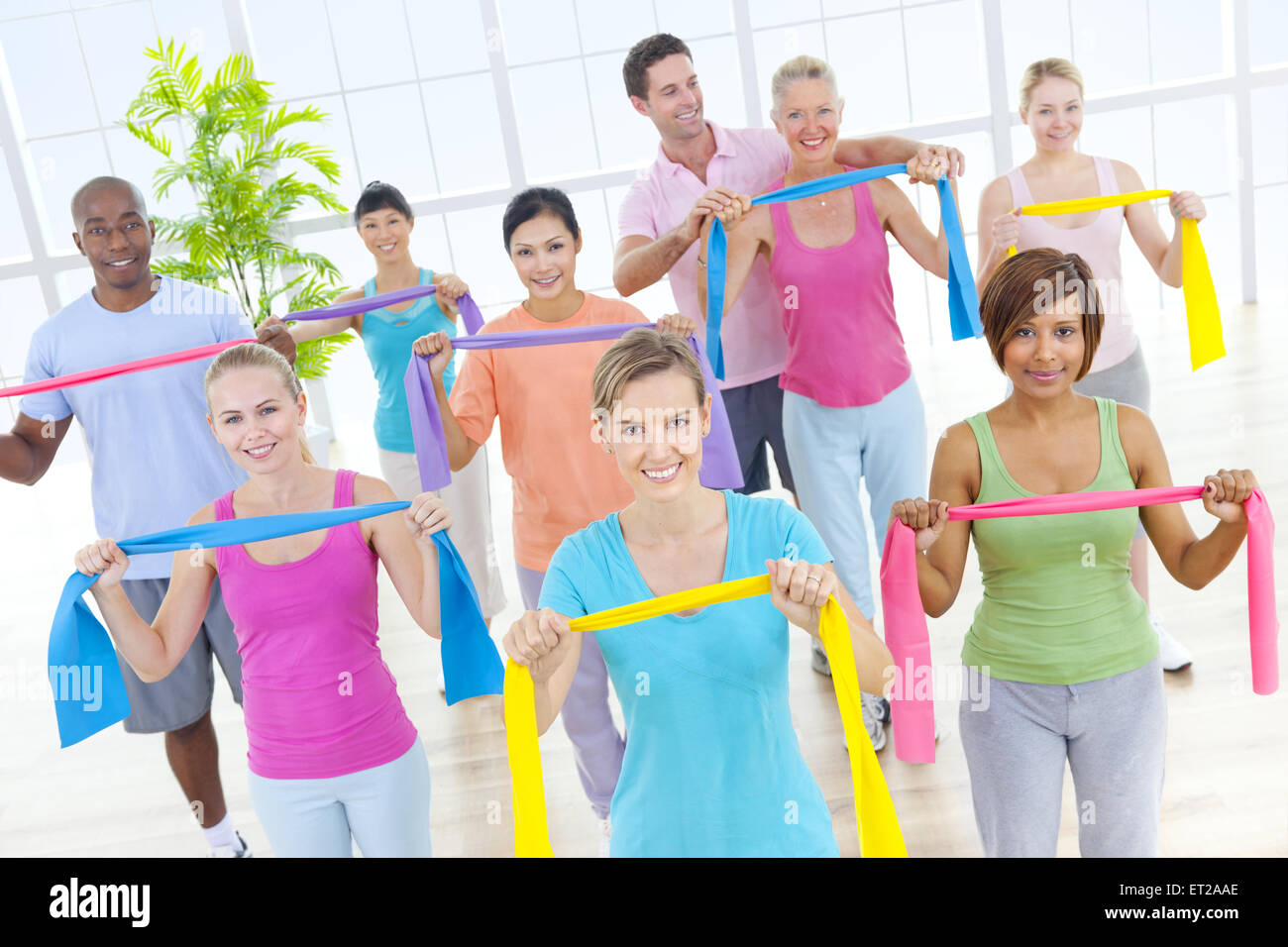 Group of Healthy People in Fitness Stock Photo - Alamy
