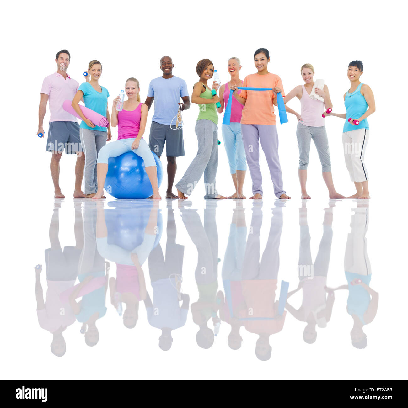 Group of Healthy People in the Fitness Stock Photo - Alamy
