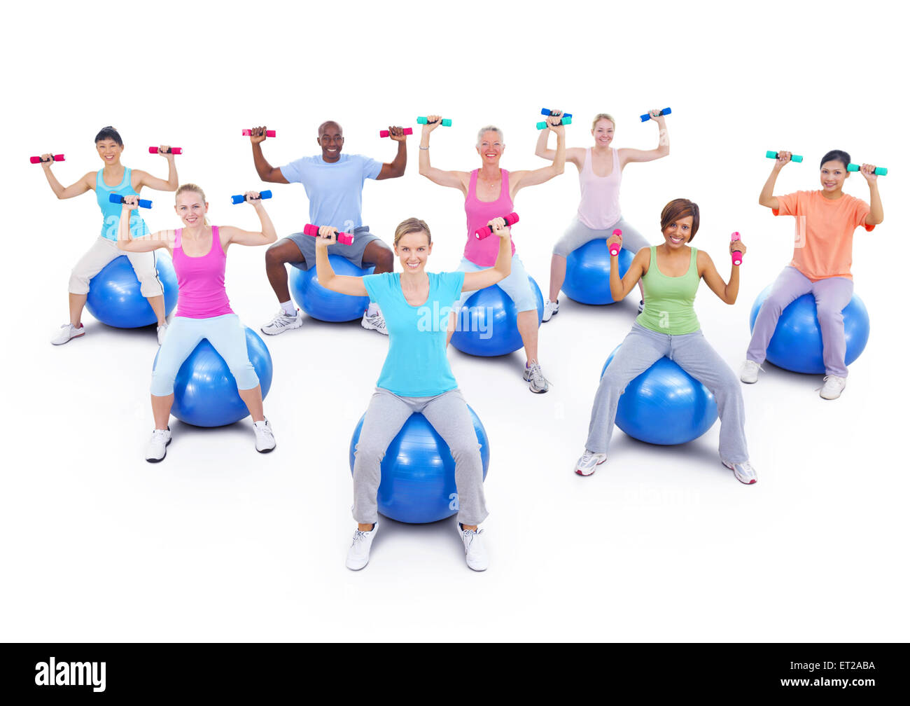 Group of Healthy People in the Fitness Stock Photo - Alamy