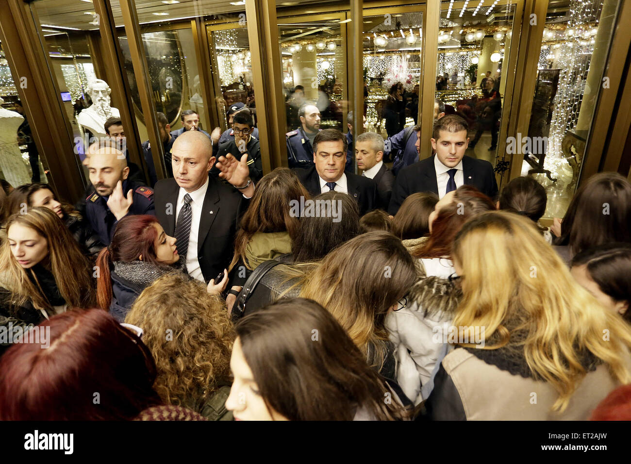 Fans wait for One Direction at Cavalieri Hilton Hotel Featuring ...