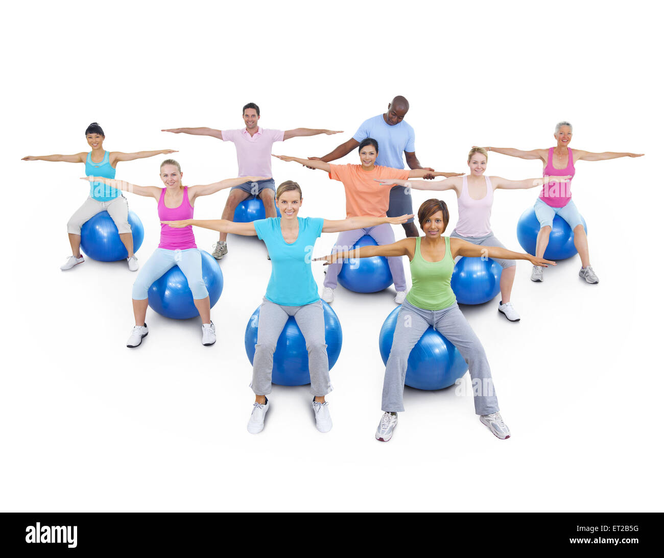 Young mature women training Cut Out Stock Images & Pictures - Alamy