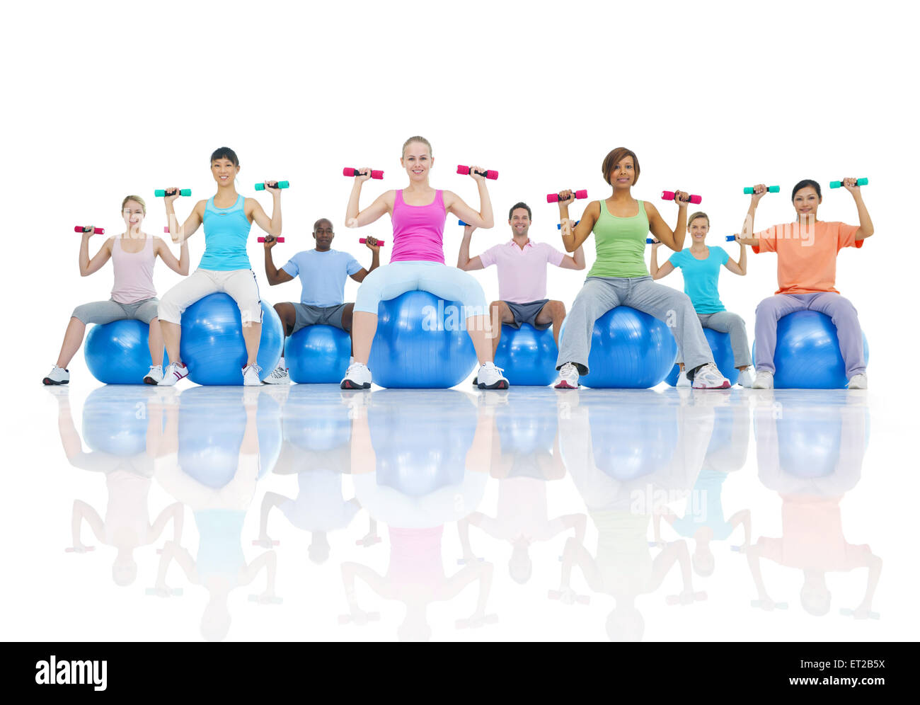 Group of Healthy People in the Fitness Stock Photo - Alamy