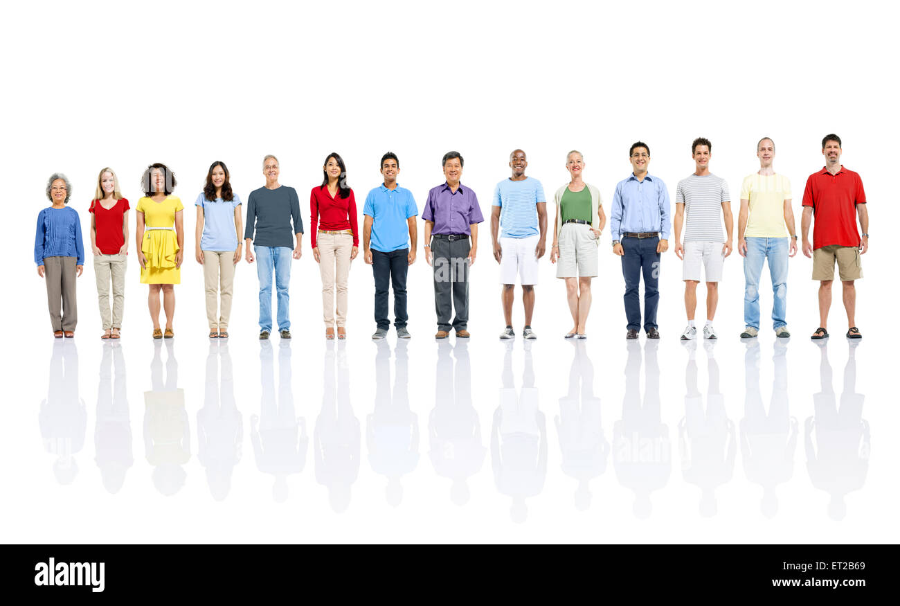 Large Group of People Teamwork Team Collaboration Stock Photo - Alamy