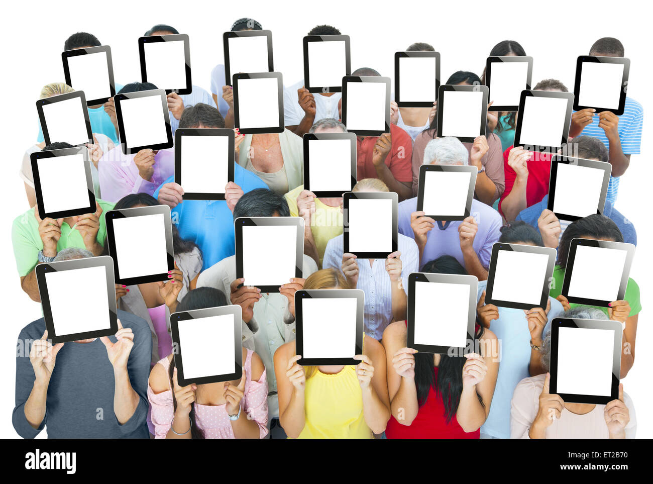 Group people device screen hi-res stock photography and images - Alamy