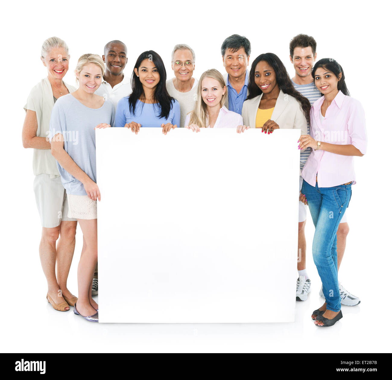 Large Group of People Holding Placard Stock Photo - Alamy