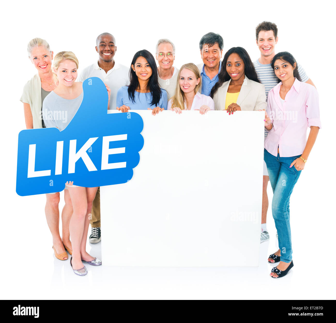 Large Group of People Holding Placard Stock Photo - Alamy