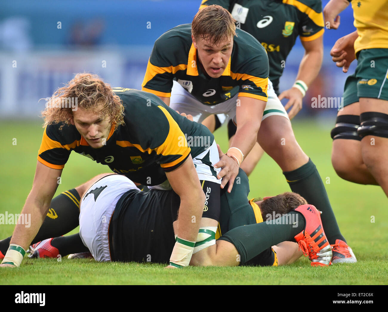 Calvisano, Italy. 10th June, 2015. Hanro Liebenberg (captain) of South ...