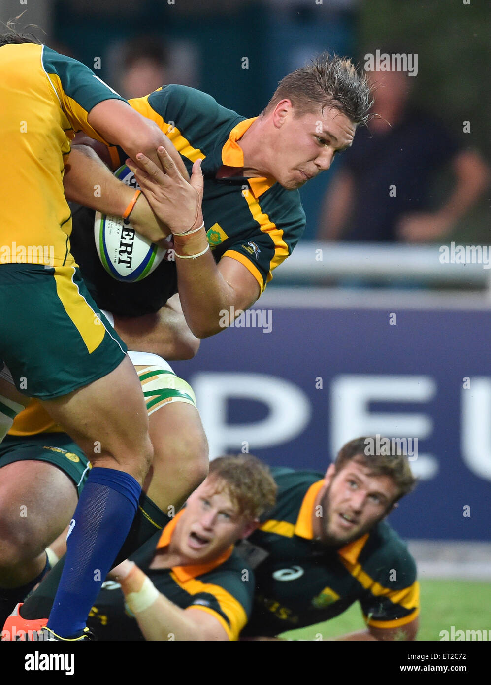 Calvisano, Italy. 10th June, 2015. Hanro Liebenberg (captain) of South ...