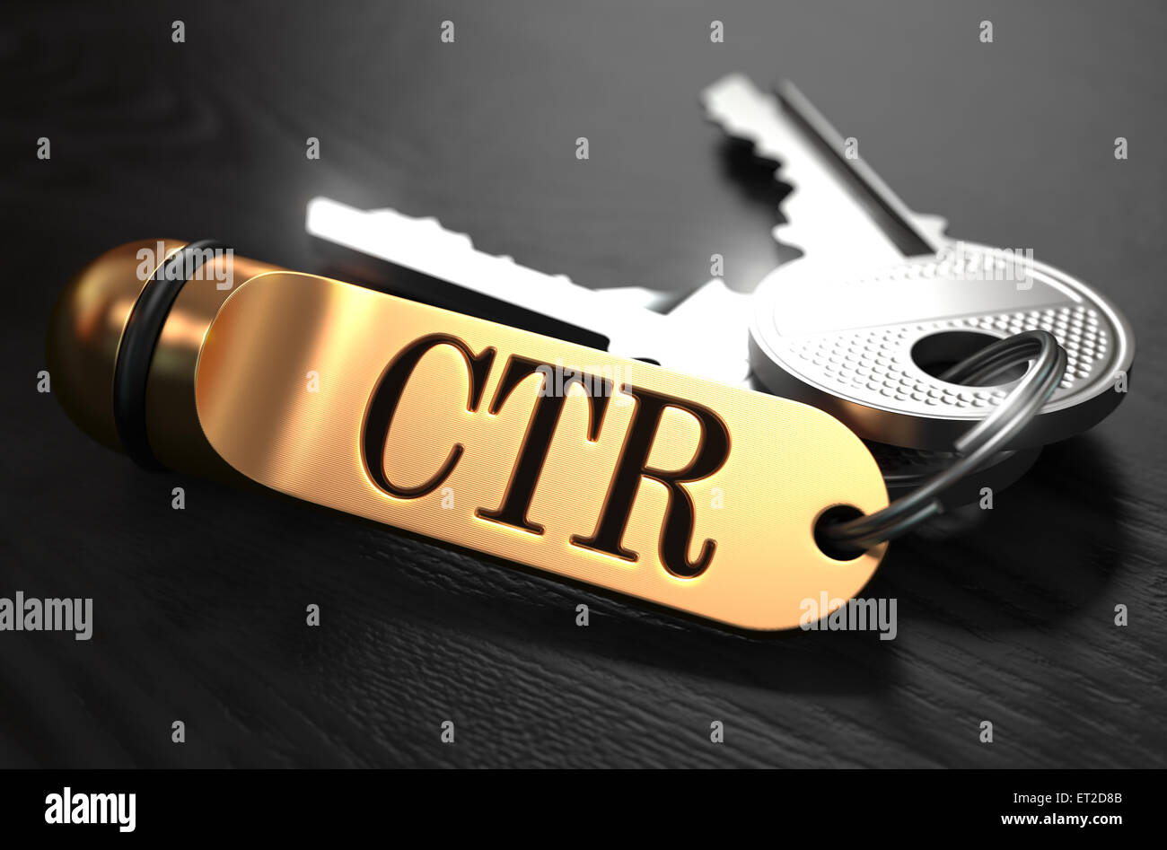 Keys with Word CTR on Golden Label Stock Photo - Alamy