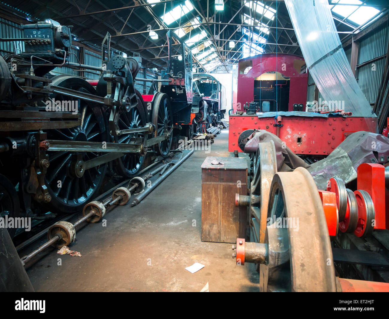 Vintage steam locomotive in maintenance hi-res stock photography and images - Alamy