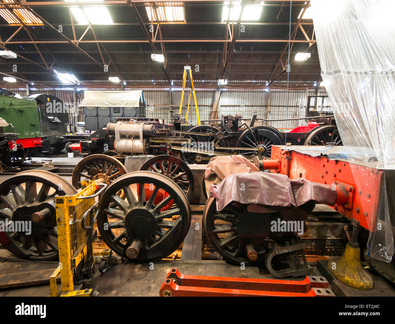Vintage steam locomotive in maintenance hi-res stock photography and ...