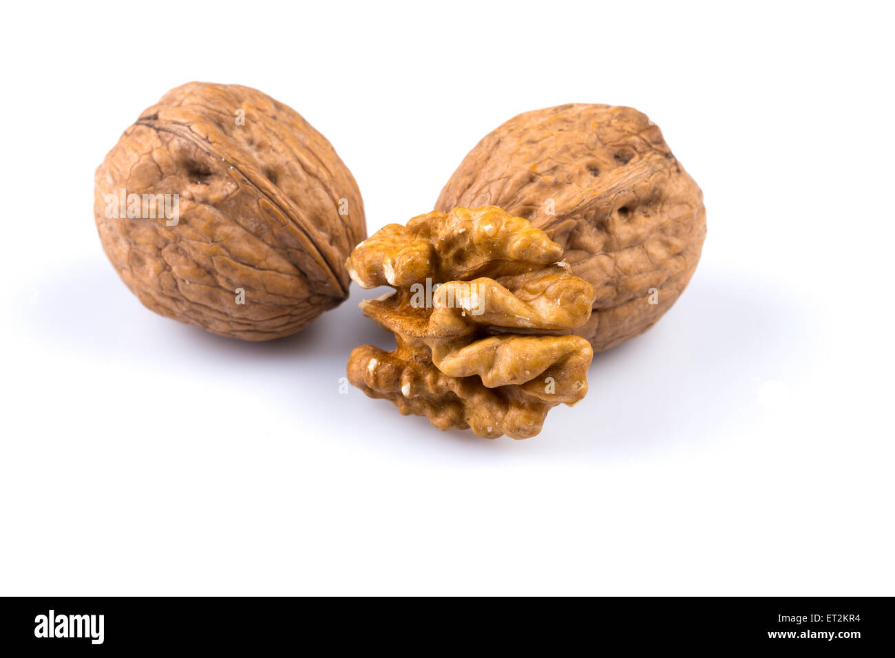 Dried walnut isolated on a white background Stock Photo - Alamy