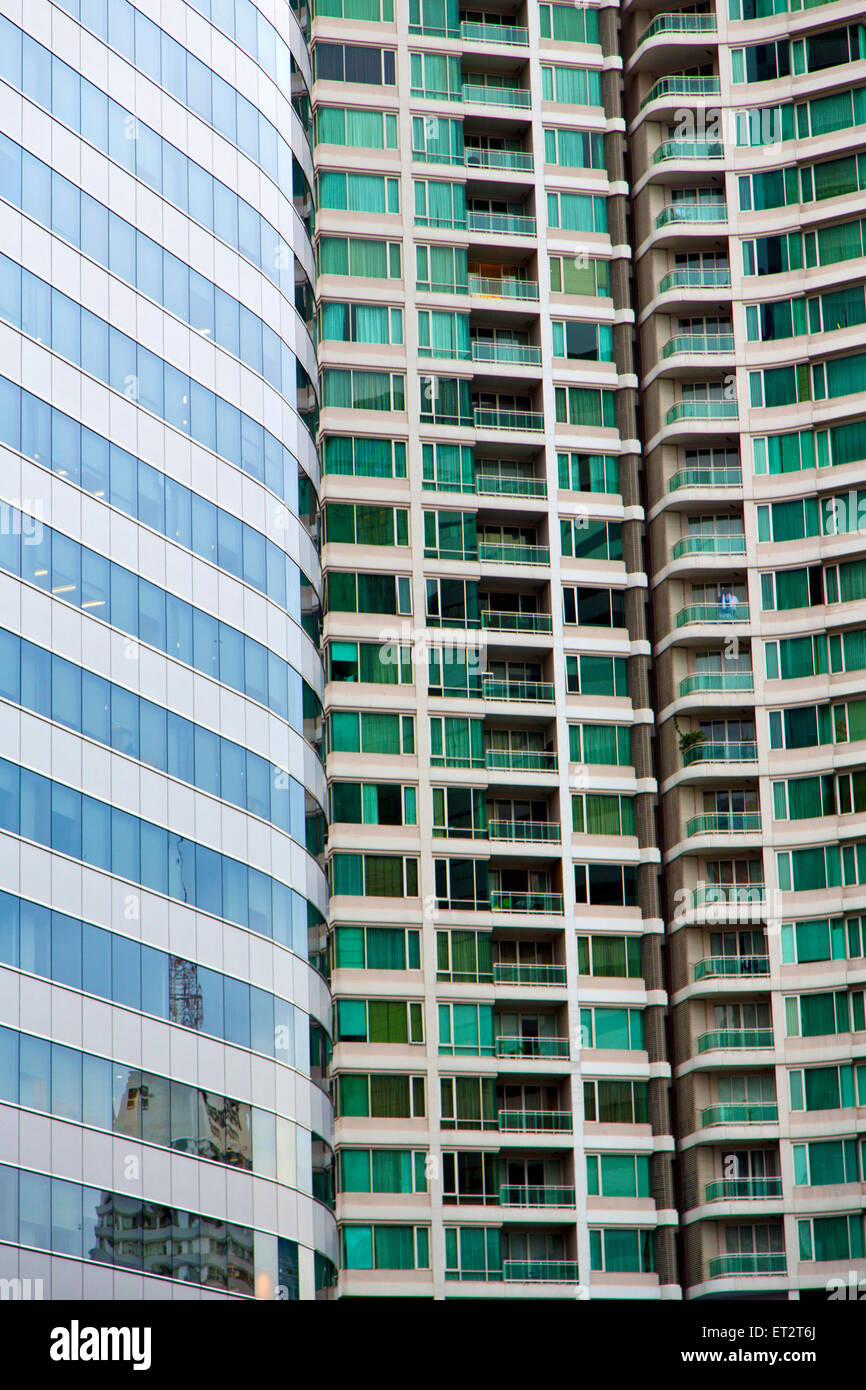 thailand bangkok office district palaces abstract modern building line ...