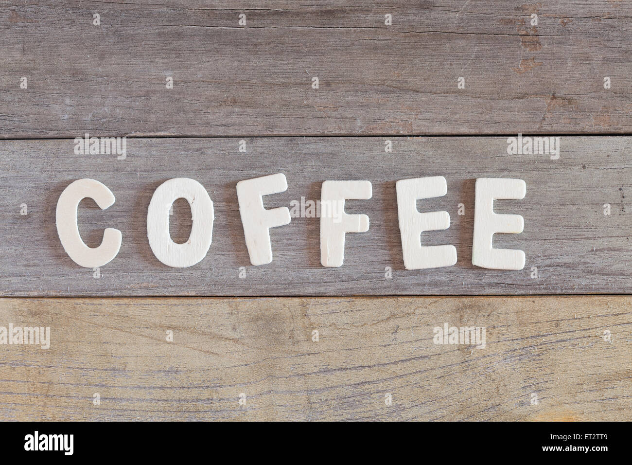Word coffee written wood letters hi-res stock photography and images ...