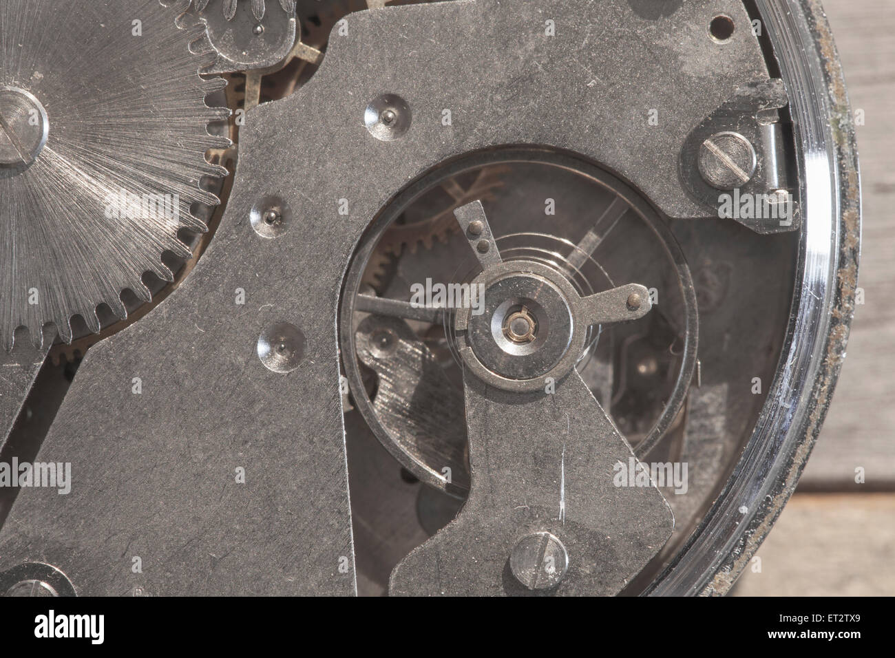 showing the internal mechanism of an old timer Stock Photo - Alamy