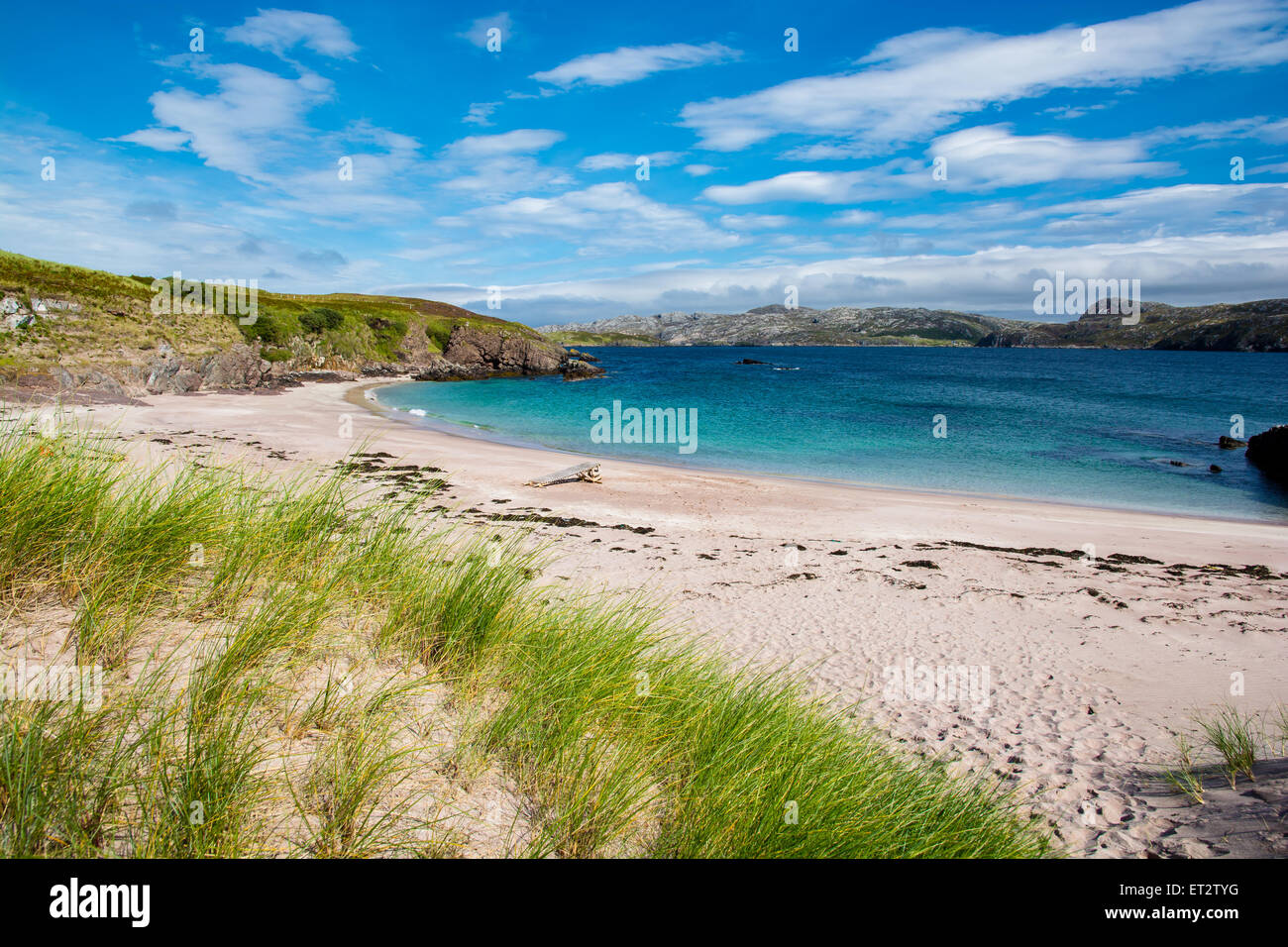 White Sand Beach And Blue Ocean On Handa Island In Scotland Stock Photo ...