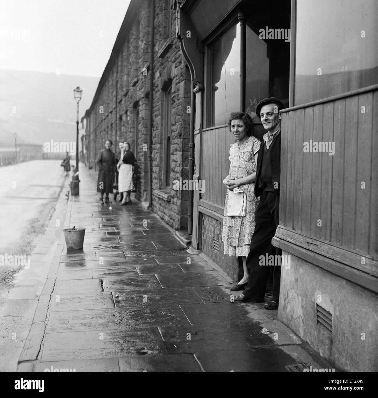 Scenes in Wattstown, South Wales. Located in the Rhondda Valley in the ...