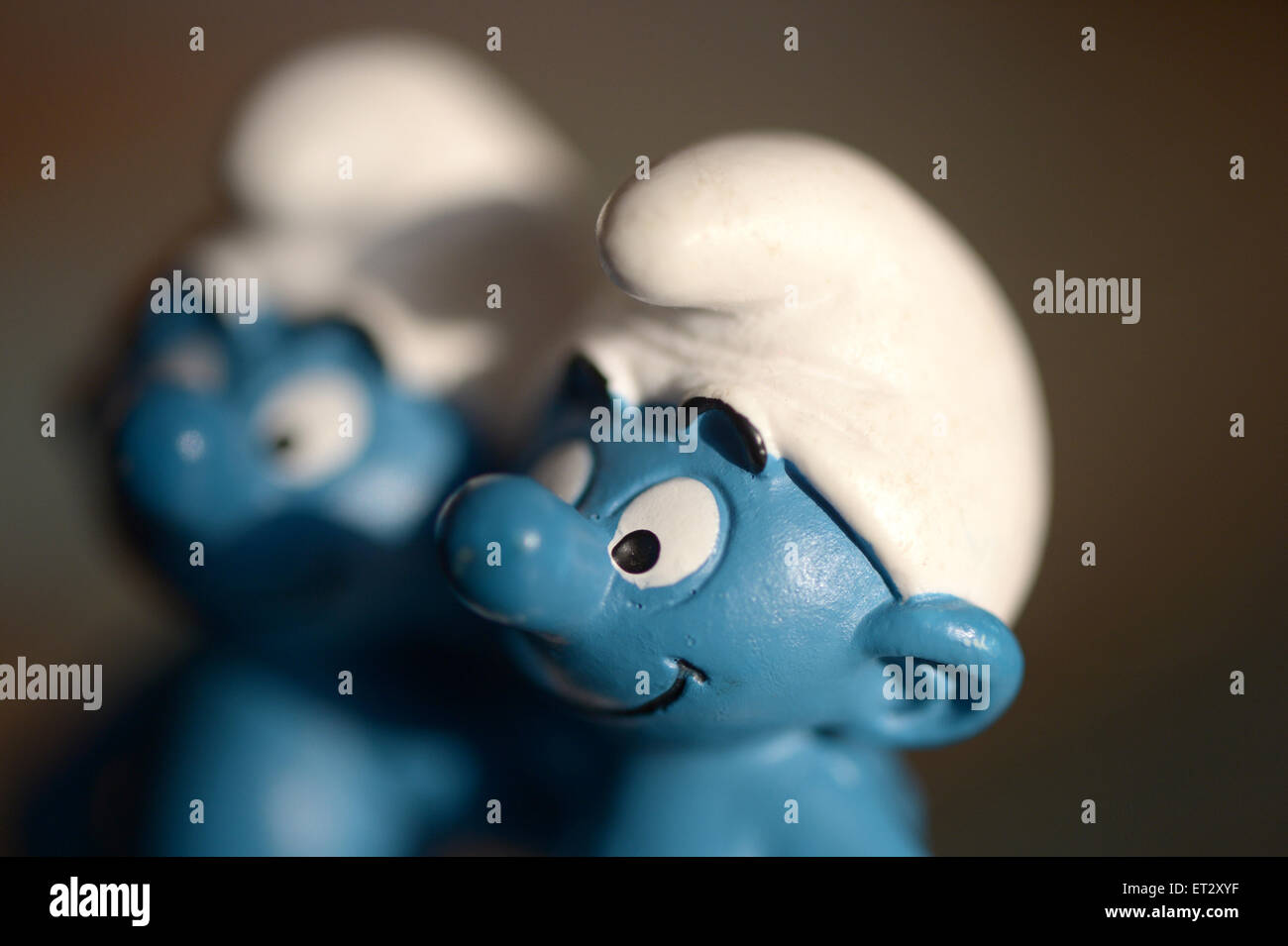 Berlin, Germany, close-up of Smurf figurines Stock Photo - Alamy