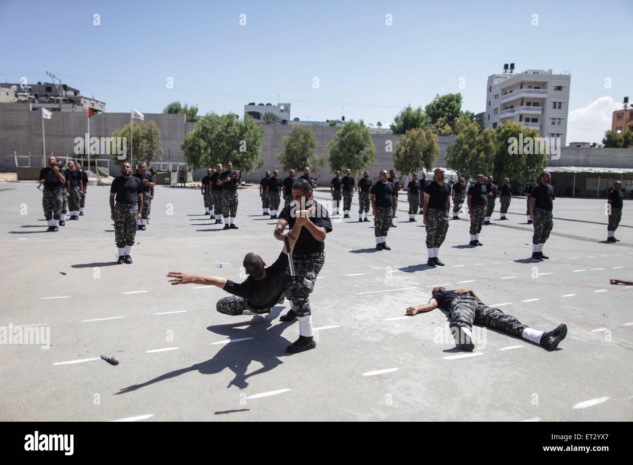 Gaza. 11th June, 2015. Members of Palestinian national security forces ...