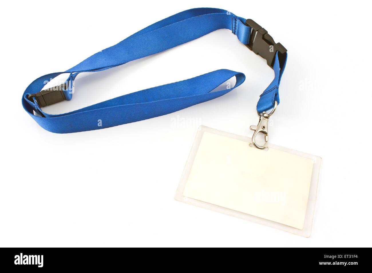 Blank ID card tag isolated on white Stock Photo - Alamy