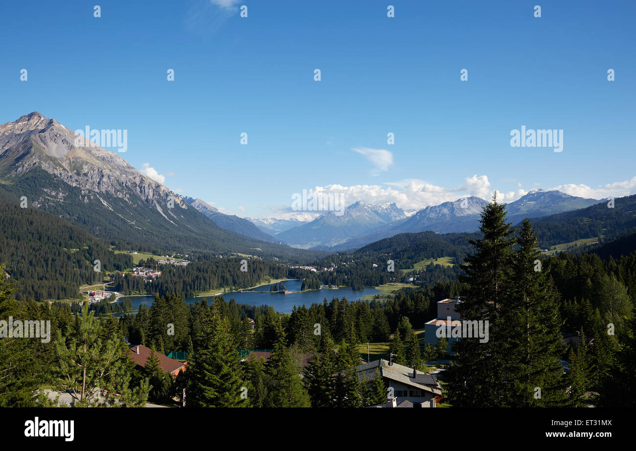 Valbella, Switzerland, view of the Lenzerheide Stock Photo - Alamy